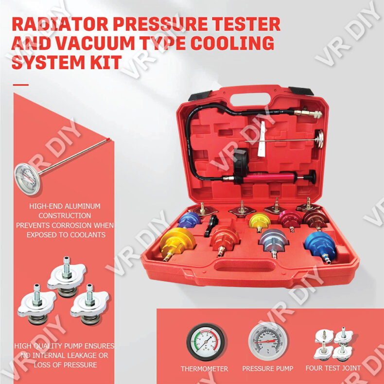 Automotive 15pcs Water Tank Leakage Cooling System Testing Tool Set ...