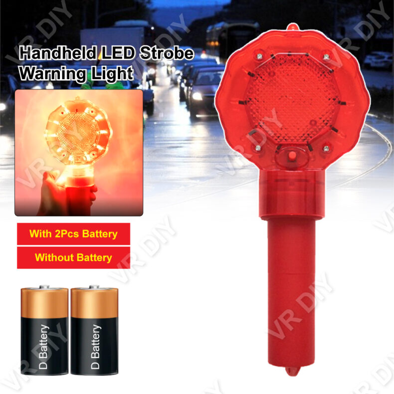 Handheld LED Strobe Warning Light Plum Blossom Traffic Road Warning ...