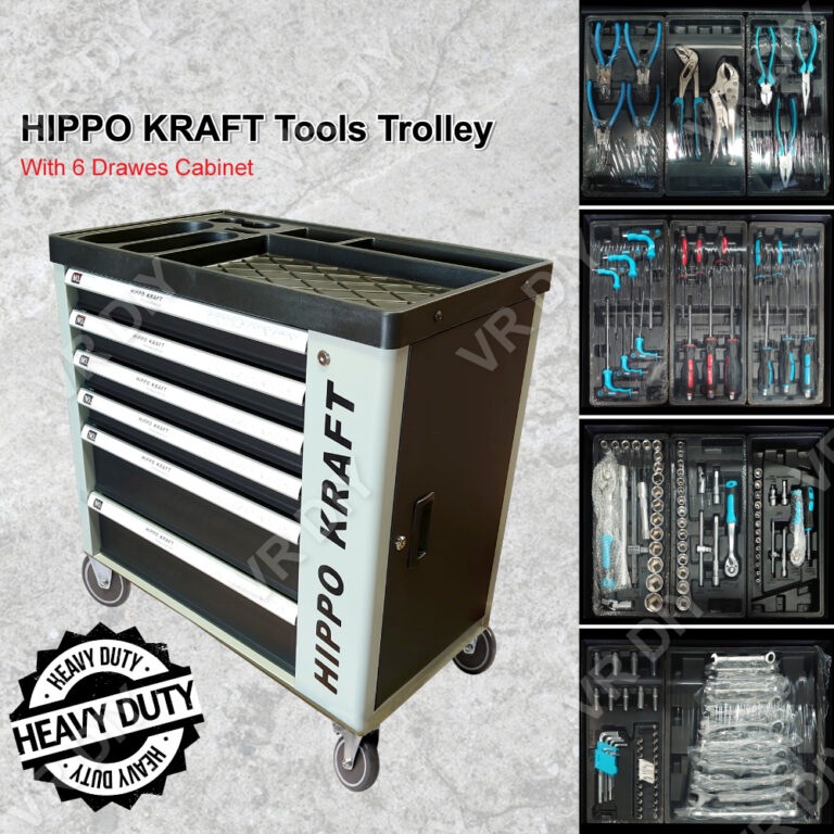 HIPPO KRAFT Tools Trolley 6 Drawers Cabinet Storage Tools Set Heavy ...
