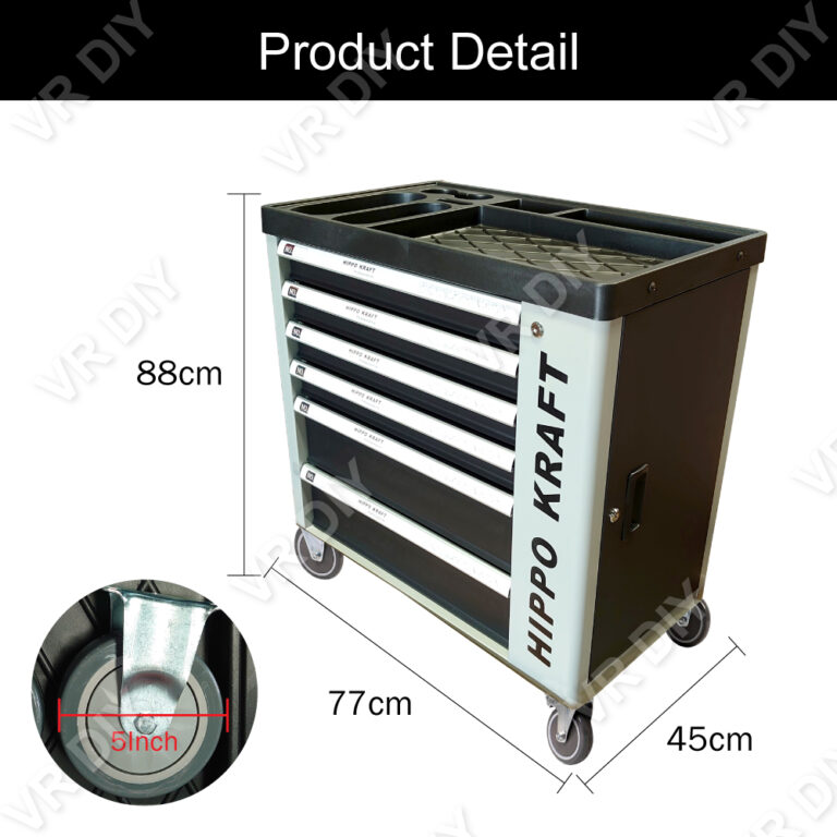 HIPPO KRAFT Tools Trolley 6 Drawers Cabinet Storage Tools Set Heavy ...